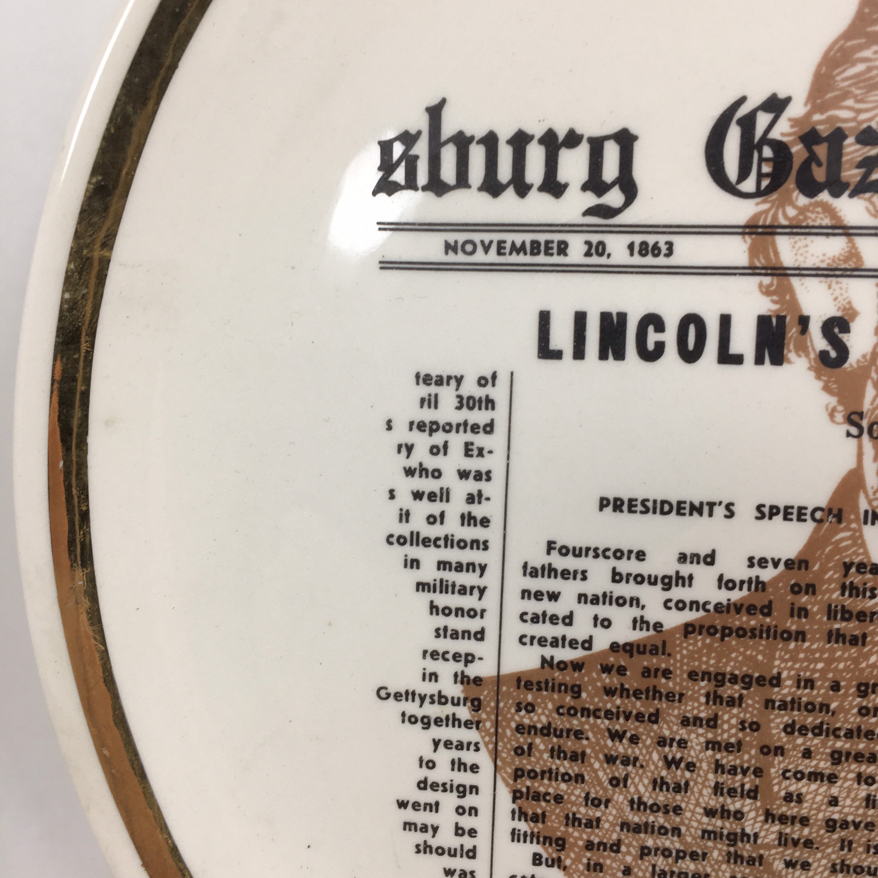 Gettysburg Address Collectible Plate - Etsy