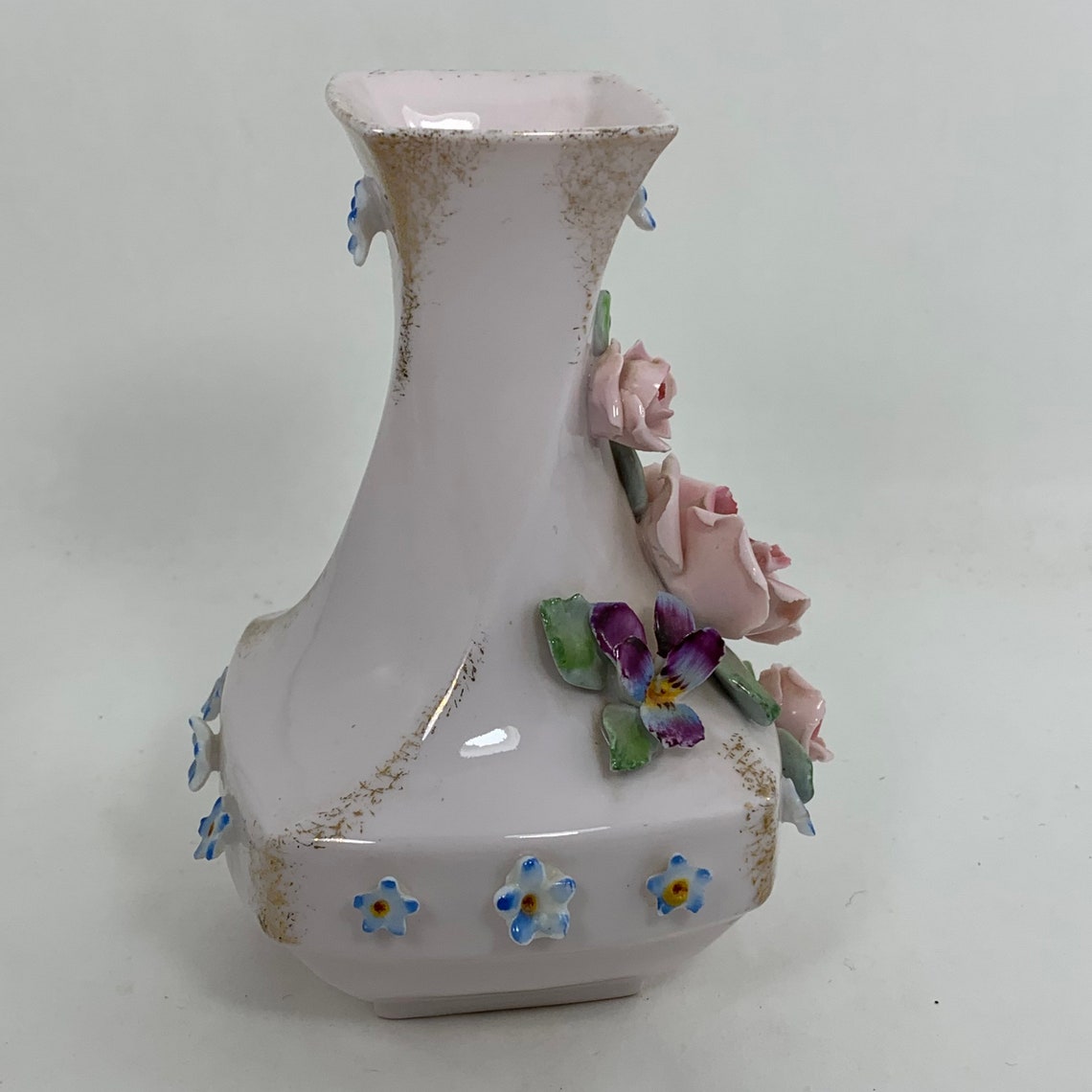 Vintage Hand Painted LEFTON China Porcelain Applied Flowers | Etsy