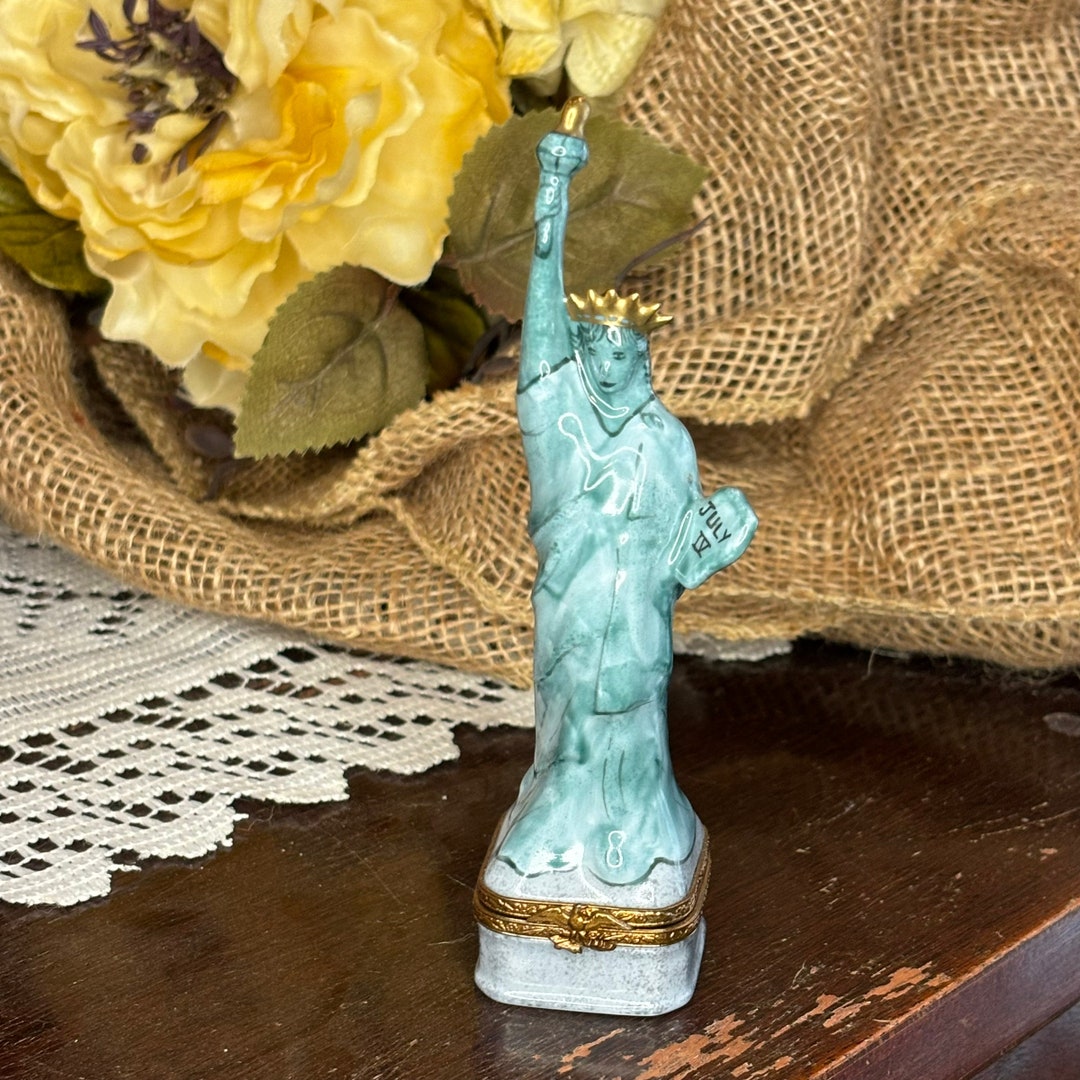 Limoges Statue of Liberty Trinket Box, Bloomingdales Limoges Trinket ...