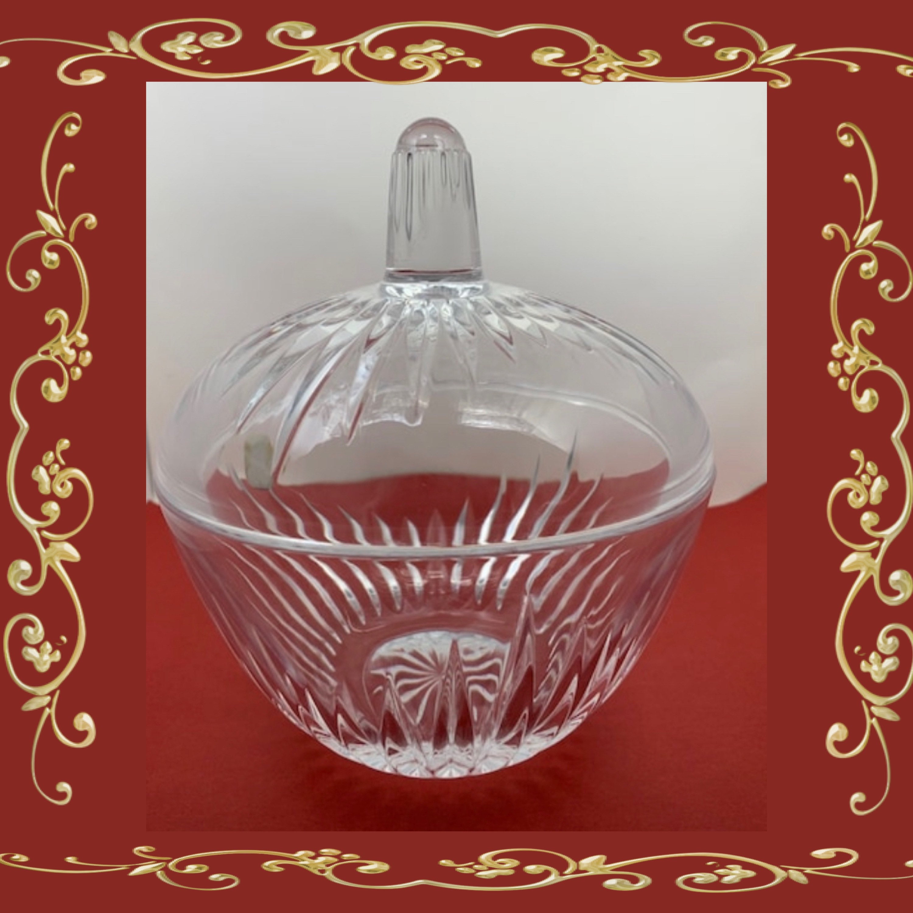 Collectibles Memorabilia Lead Crystal Apple Shaped Candy Dish etna.com.pe