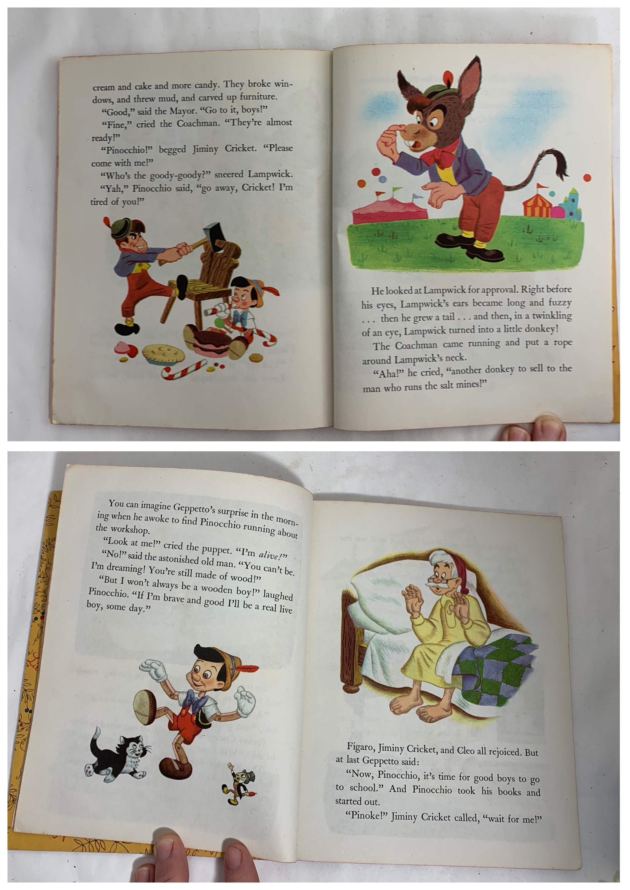 A Little Golden Book Featuring Walt Disney’s Pinocchio, Copyright 1948 ...