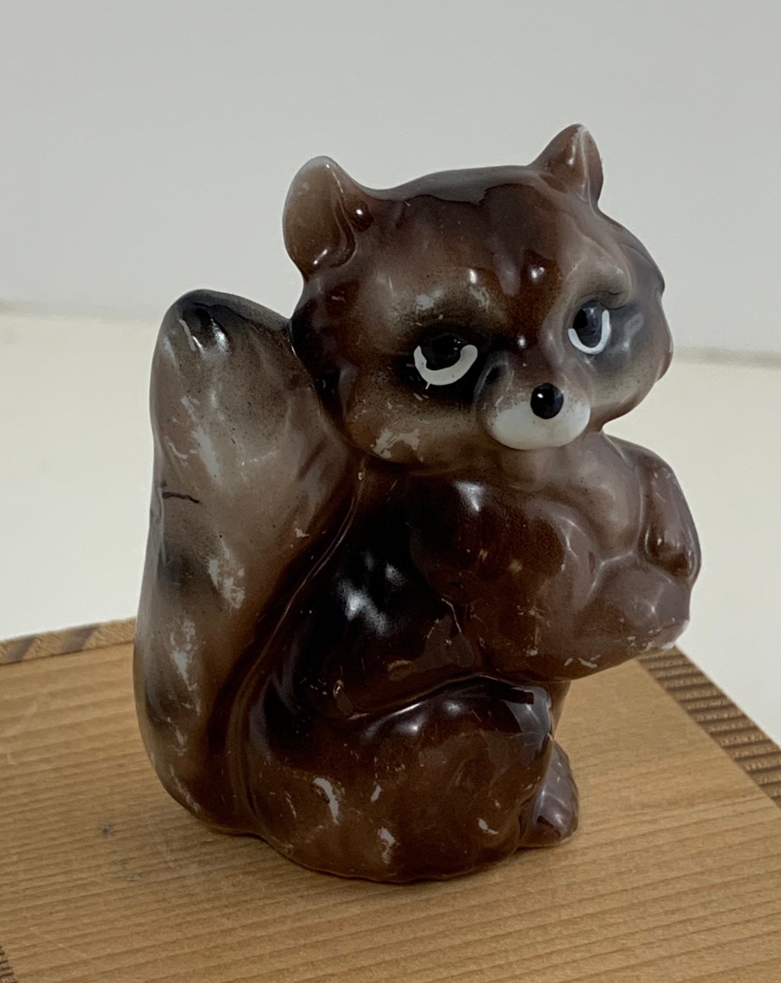 Ceramic Raccoon Figurine Hand Painted Vintage Japan - Etsy