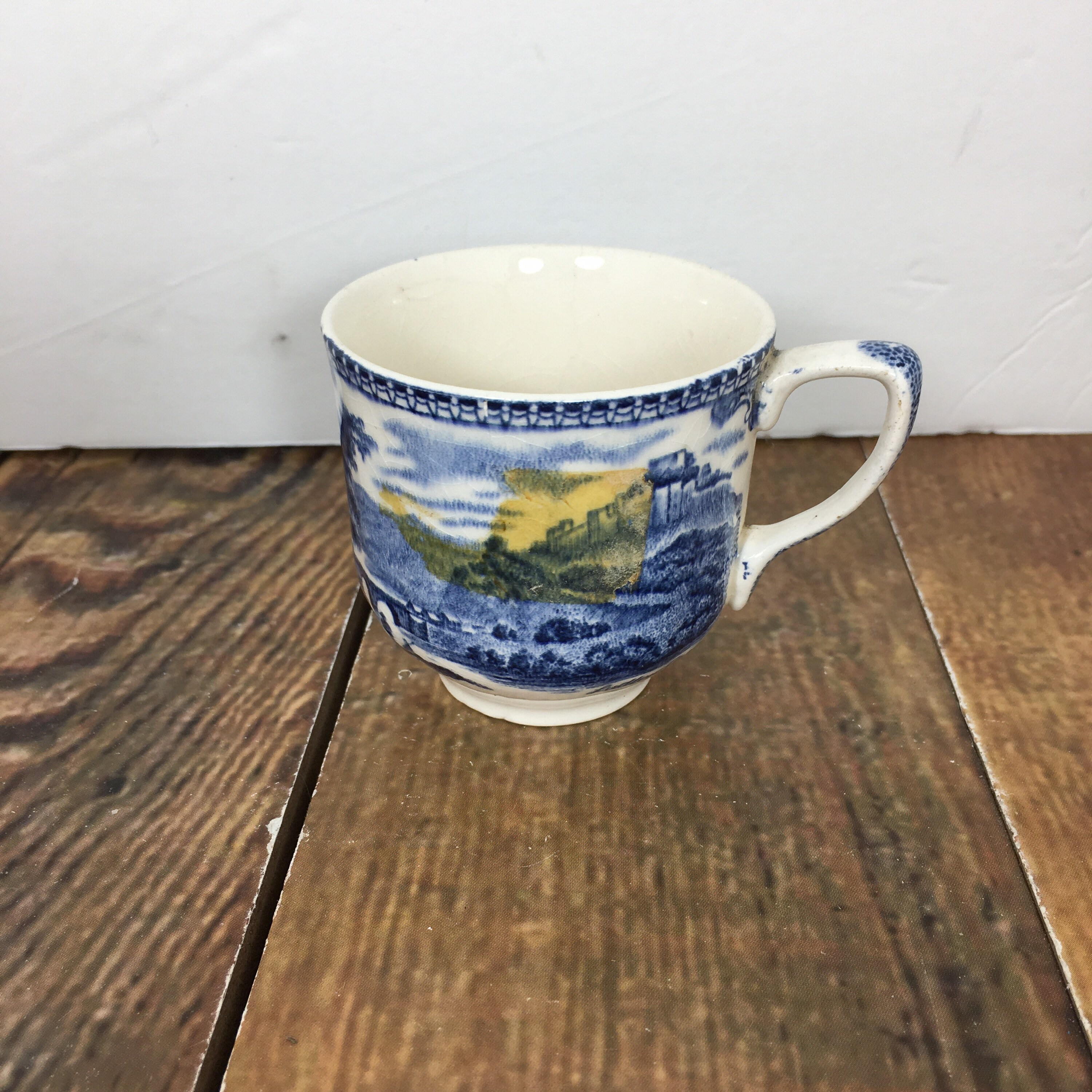 Blue Demitasse Cup Nottingham Castle Ludlow Castle England - Etsy