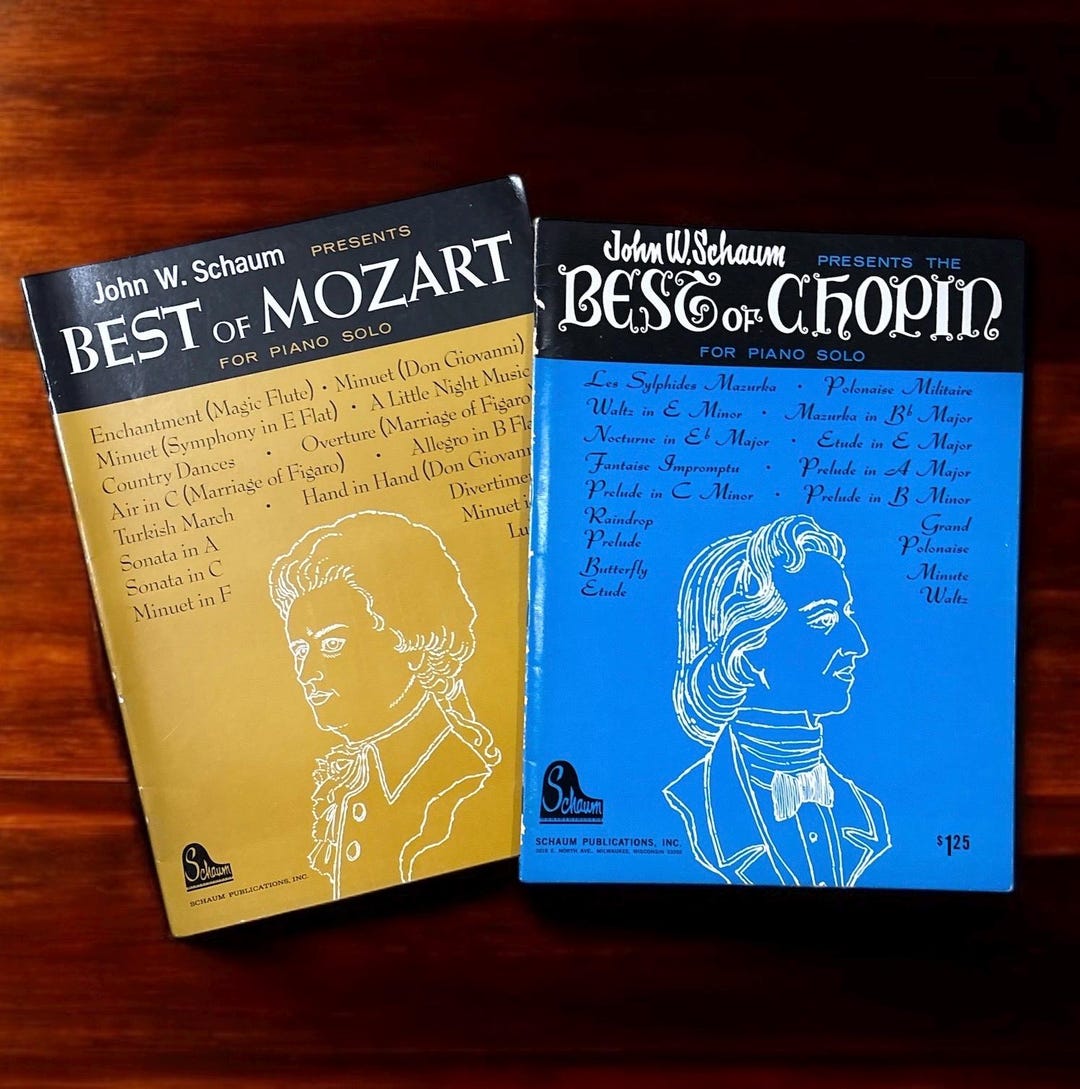 John W. Schaum Best of Chopin for Piano Solo - Best of Mozart for Piano ...