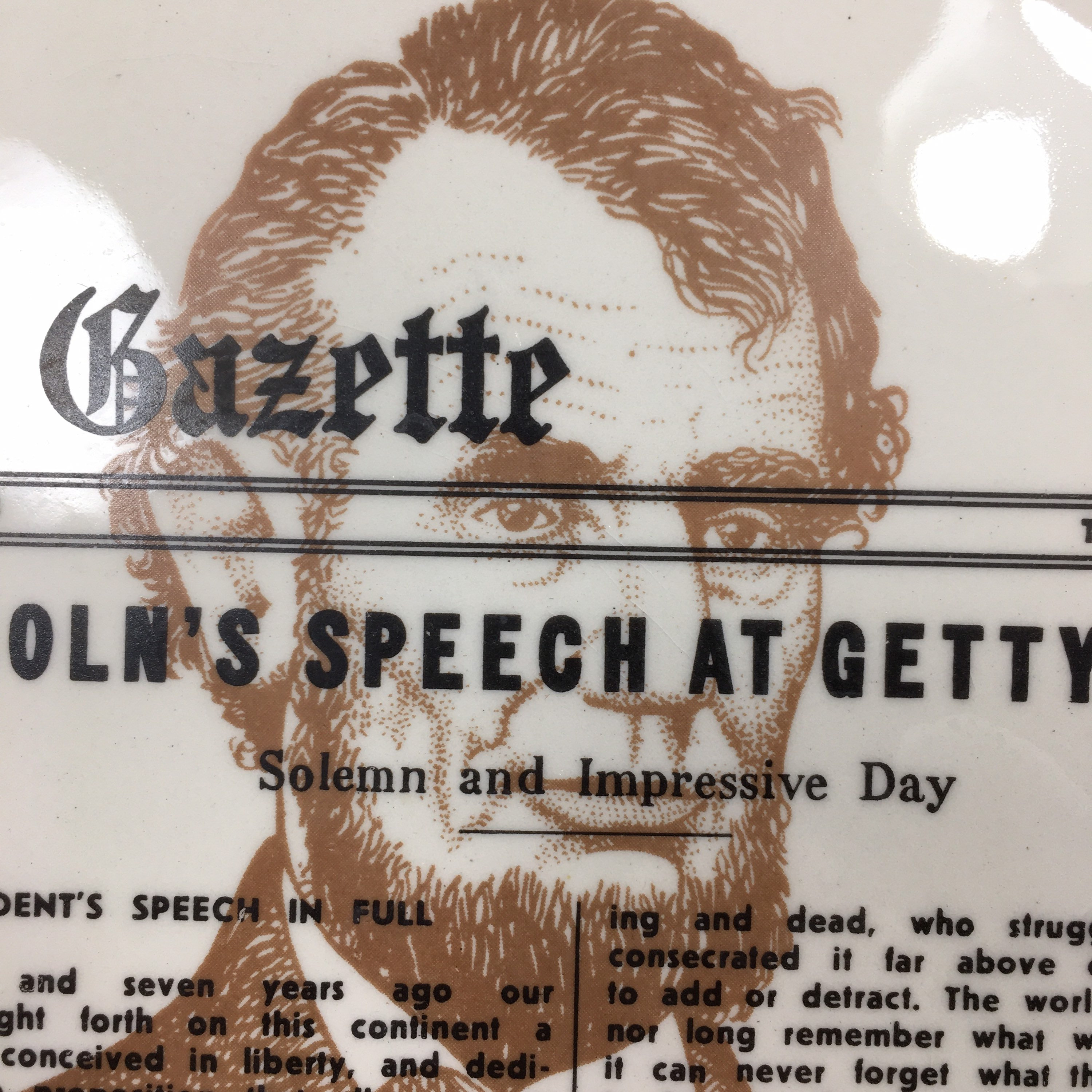 Gettysburg Address Collectible Plate - Etsy