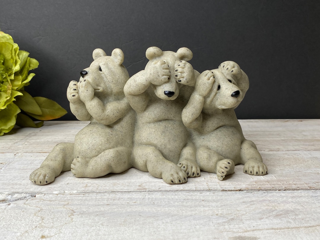 Vintage Quarry Critters Polar Bear Figure UH OH Second Nature Design ...
