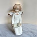 Vintage Rare Sansco Porcelain Angel Figurine W/ Gold Trim Holding Book ...