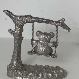 Pewter Swinging Bear by Spoontiques #390 - Etsy