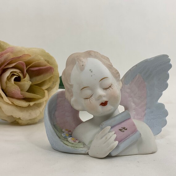 Hand Painted Lefton China Cherub Angel Figurine Made in Japan - Etsy