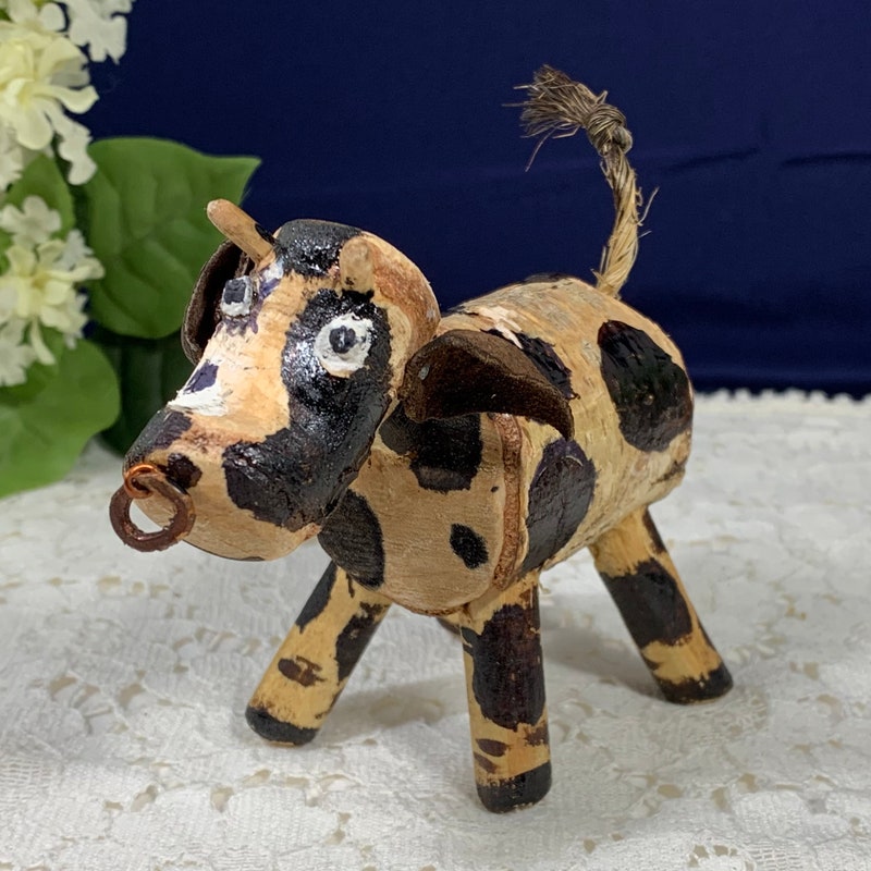 Wooden Cow - Etsy