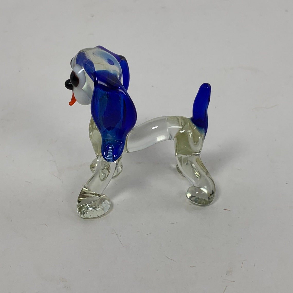 Blown Glass Dog Art Glass Sculpture Small Glass Dog Figurines - Etsy