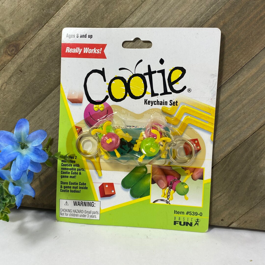 1999 Cootie Keychain Set Mini Board Game Basic Fun Keyring - Etsy