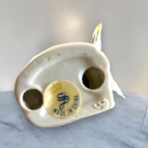 Vintage Rare Sansco Porcelain Angel Figurine W/ Gold Trim Holding Book ...