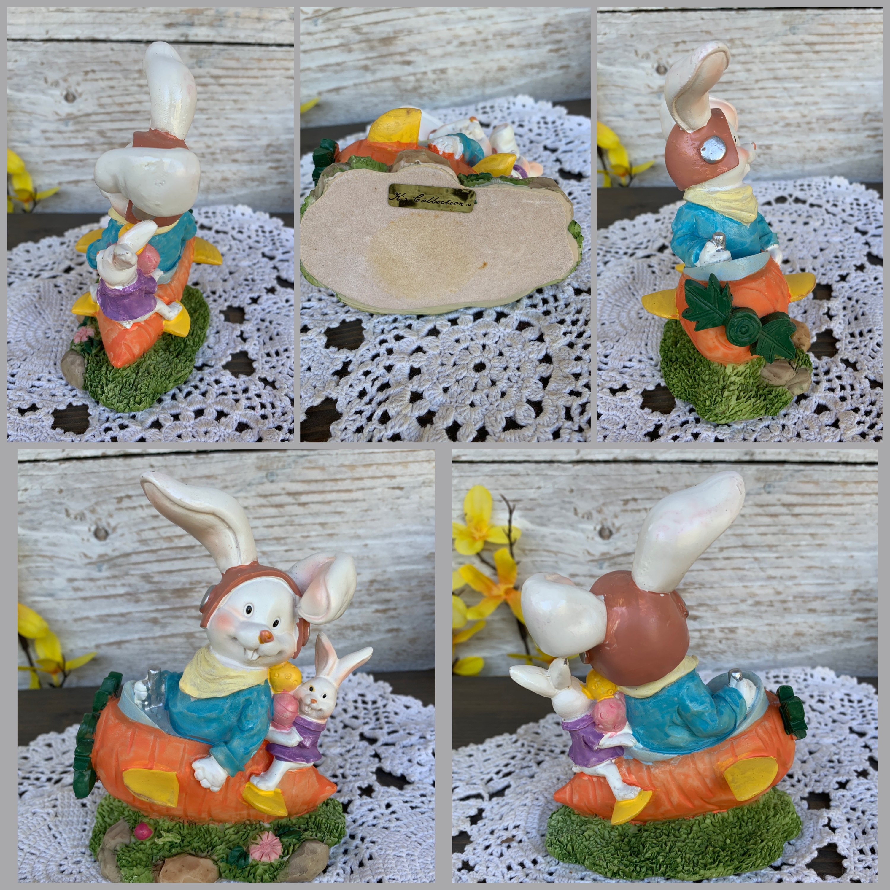 Vintage Bunny Rabbit Figurines Easter Bunny Easter Decor | Etsy