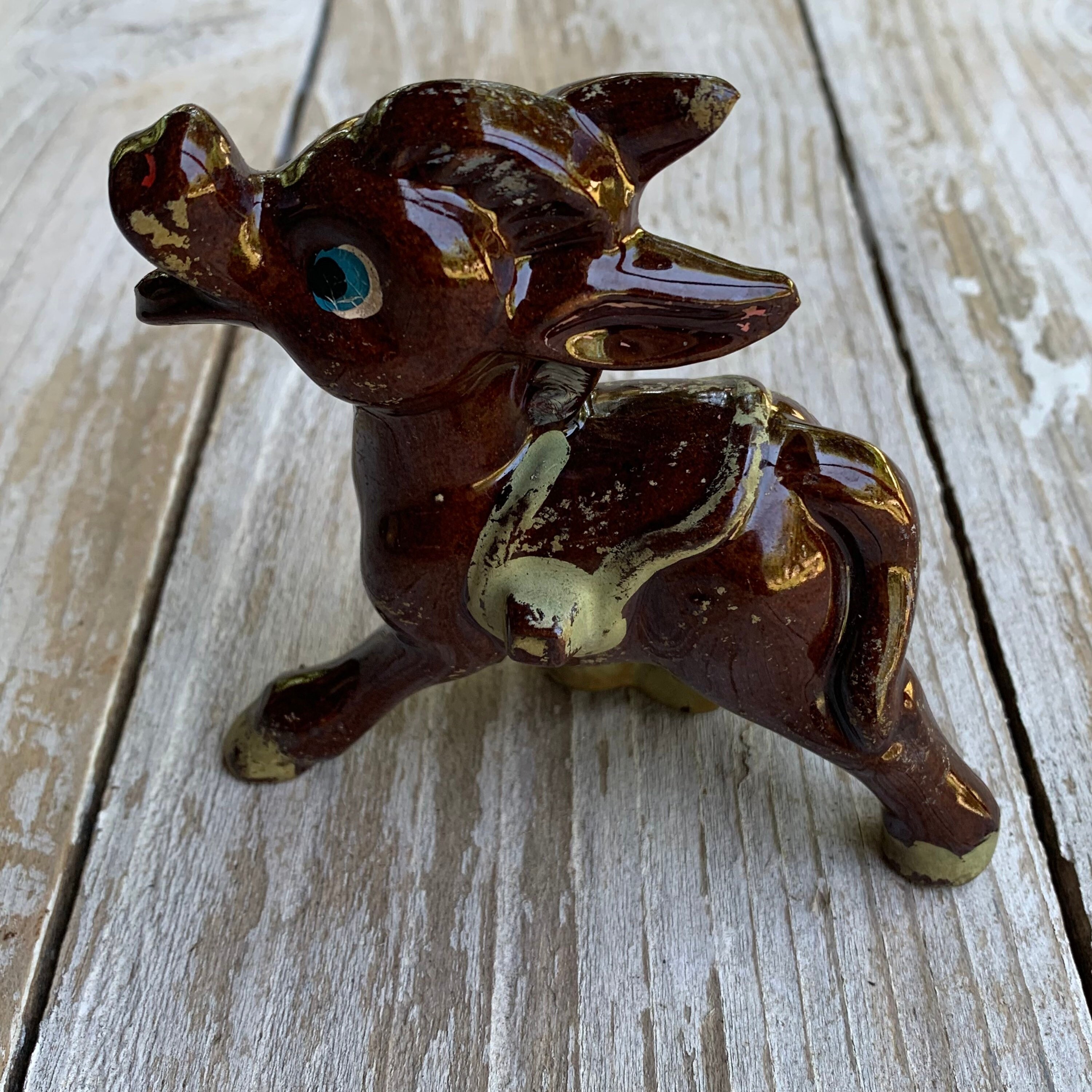 Vintage Redware Pottery Donkey Figurine Hand Painted Donkey - Etsy