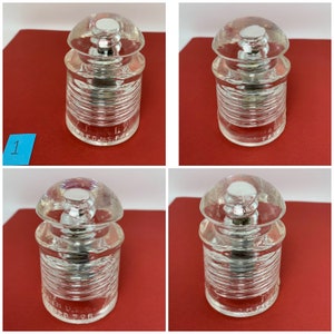 PYREX 4” Clear Glass Insulator Made in the USA Telephone Wire Insulator ...