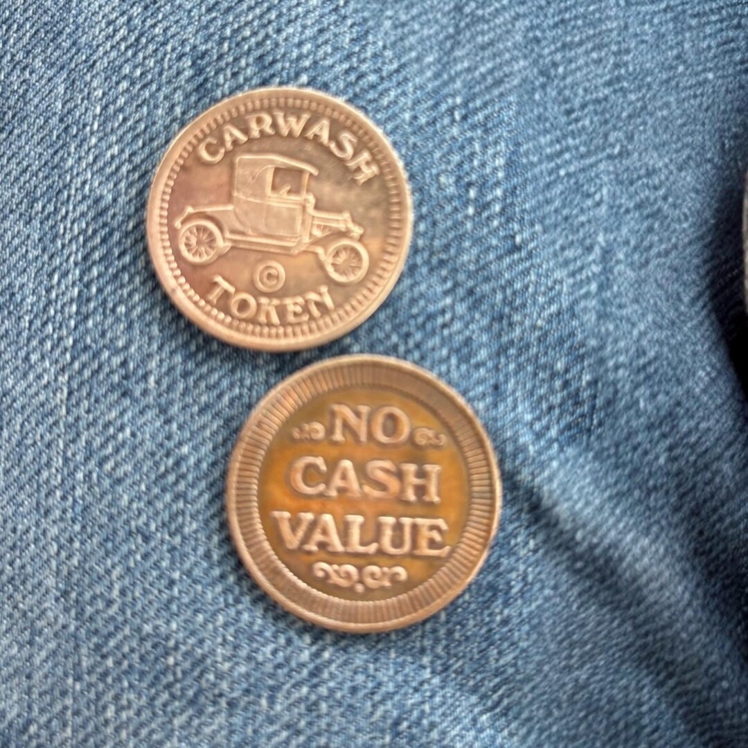 Vintage Car Wash Token – Antique Car Design – No Cash Value Collectible ...