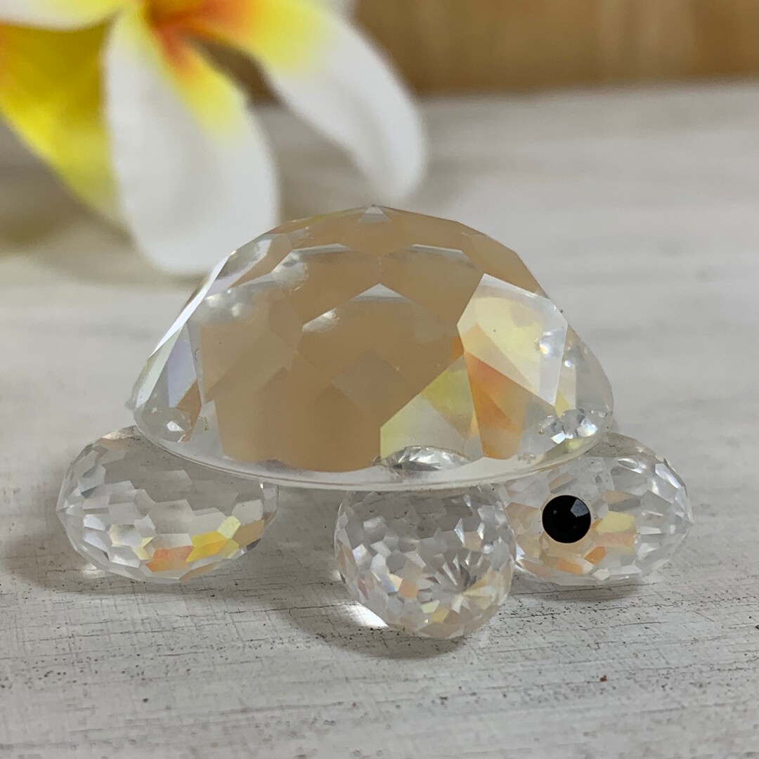 Swarovski Crystal Miniature Turtle Figurine, Igloo Shaped Crystal ...