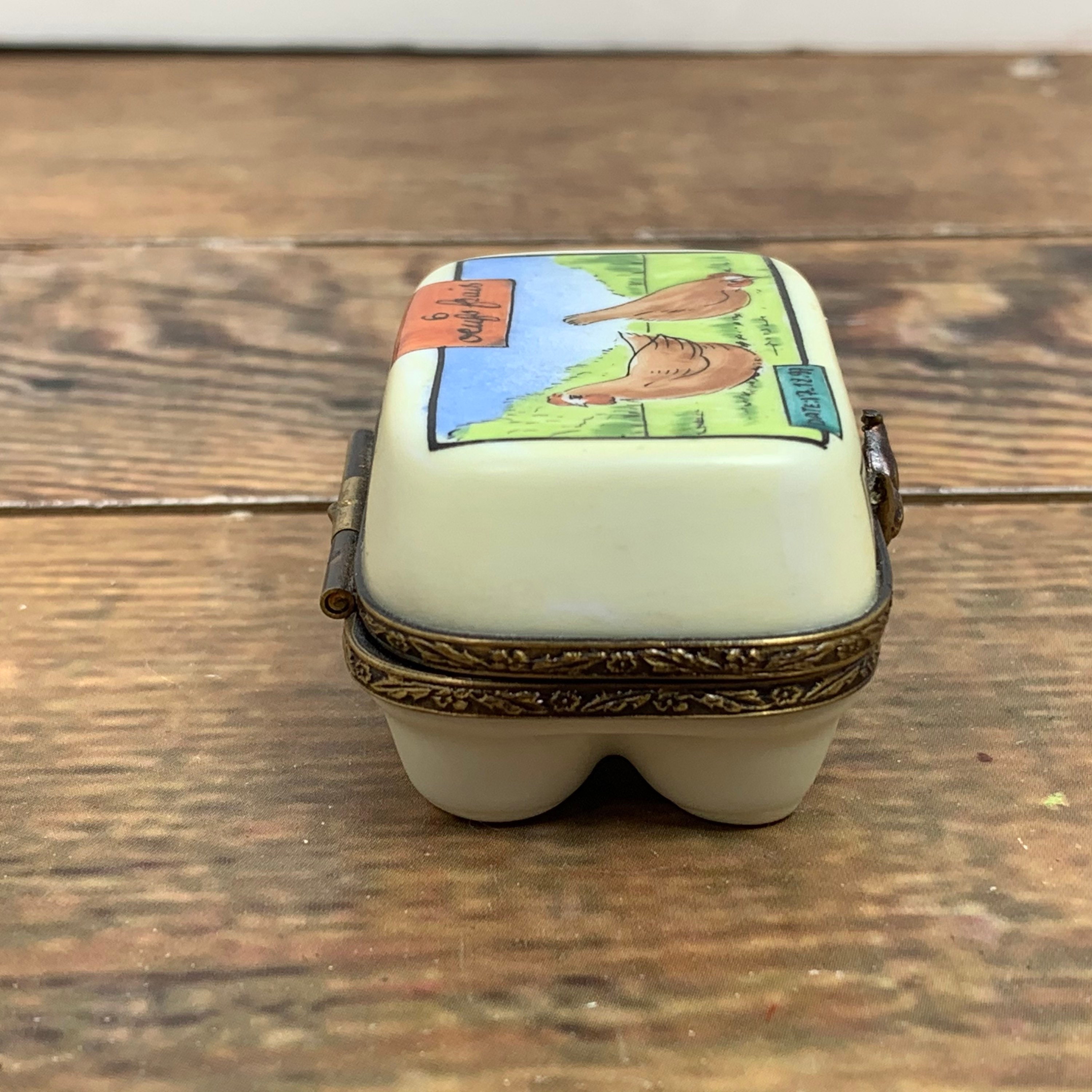 Limoges Trinket Box, Peint Main Rochard Limoges France Egg Carton With ...