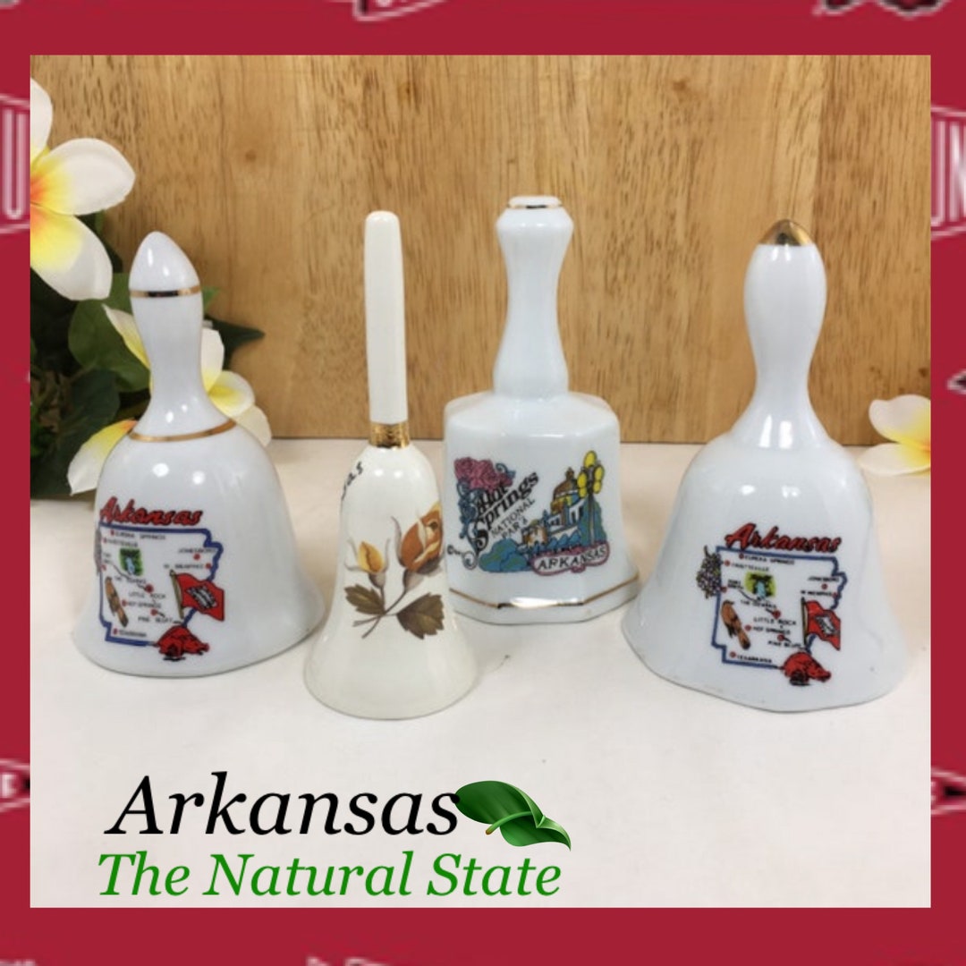 Arkansas State Souvenir Hand Bell, China Dinner Bell, Vintage - Etsy
