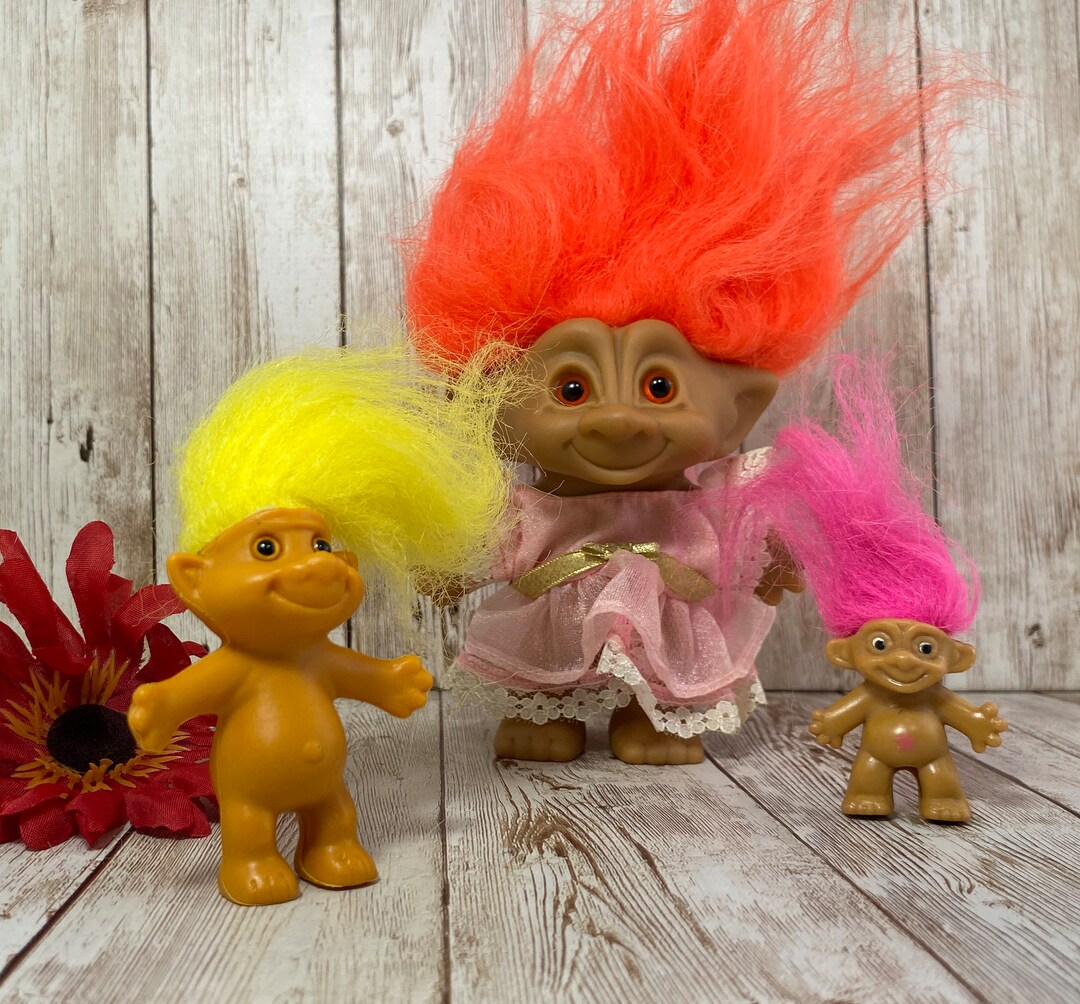 Vintage Troll Doll Lot, Acme Novelty Ace Treasure Troll - Etsy