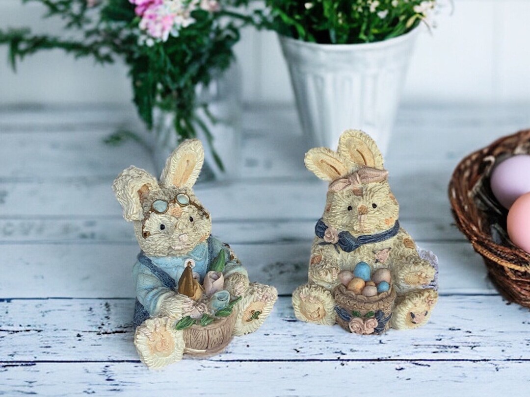 K’s Collection Bunny Rabbit Figurines, Vintage Easter Bunny Figures ...