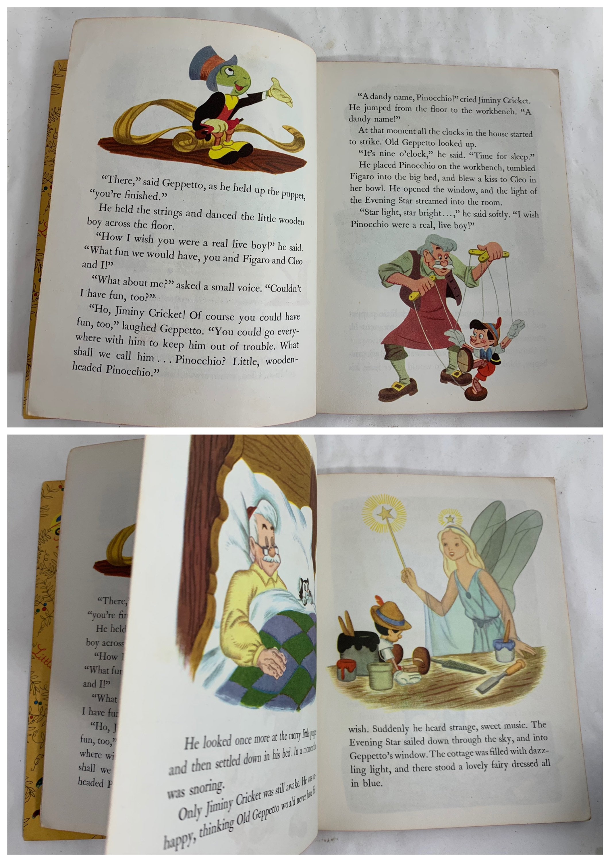A Little Golden Book Featuring Walt Disney’s Pinocchio, Copyright 1948 ...