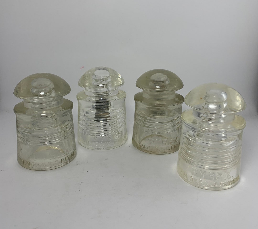 PYREX 4” Clear Glass Insulator Made in the USA Telephone Wire Insulator ...