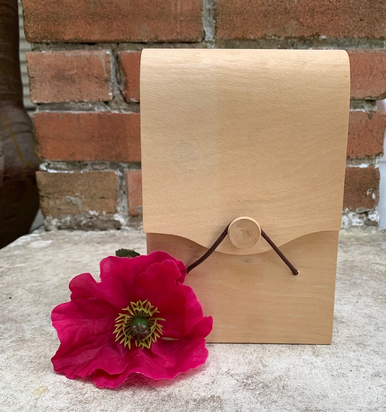 Pouch Style Box With Latch Unique Wooden Pouch Recyclable - Etsy