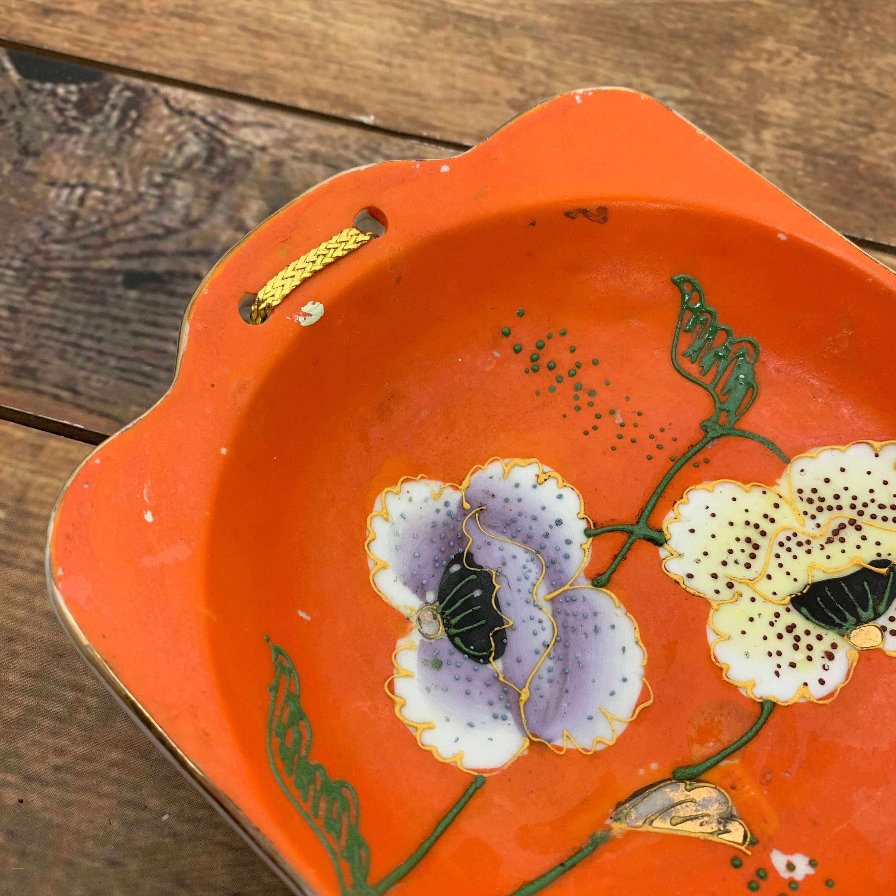 Decorative Serving Bowl Vintage Floral Porcelain Bowl With - Etsy