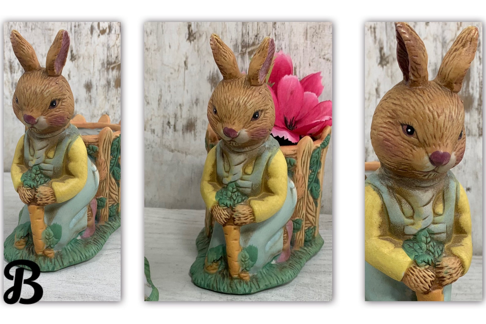 Vintage Bunny Rabbit Figurine Planter Rabbit Candy Dish Your | Etsy