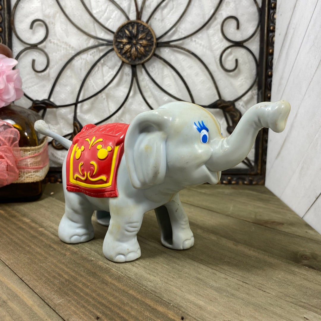 Vintage Disney Dumbo Plastic Toy | Collectible Dumbo the Elephant Hard ...