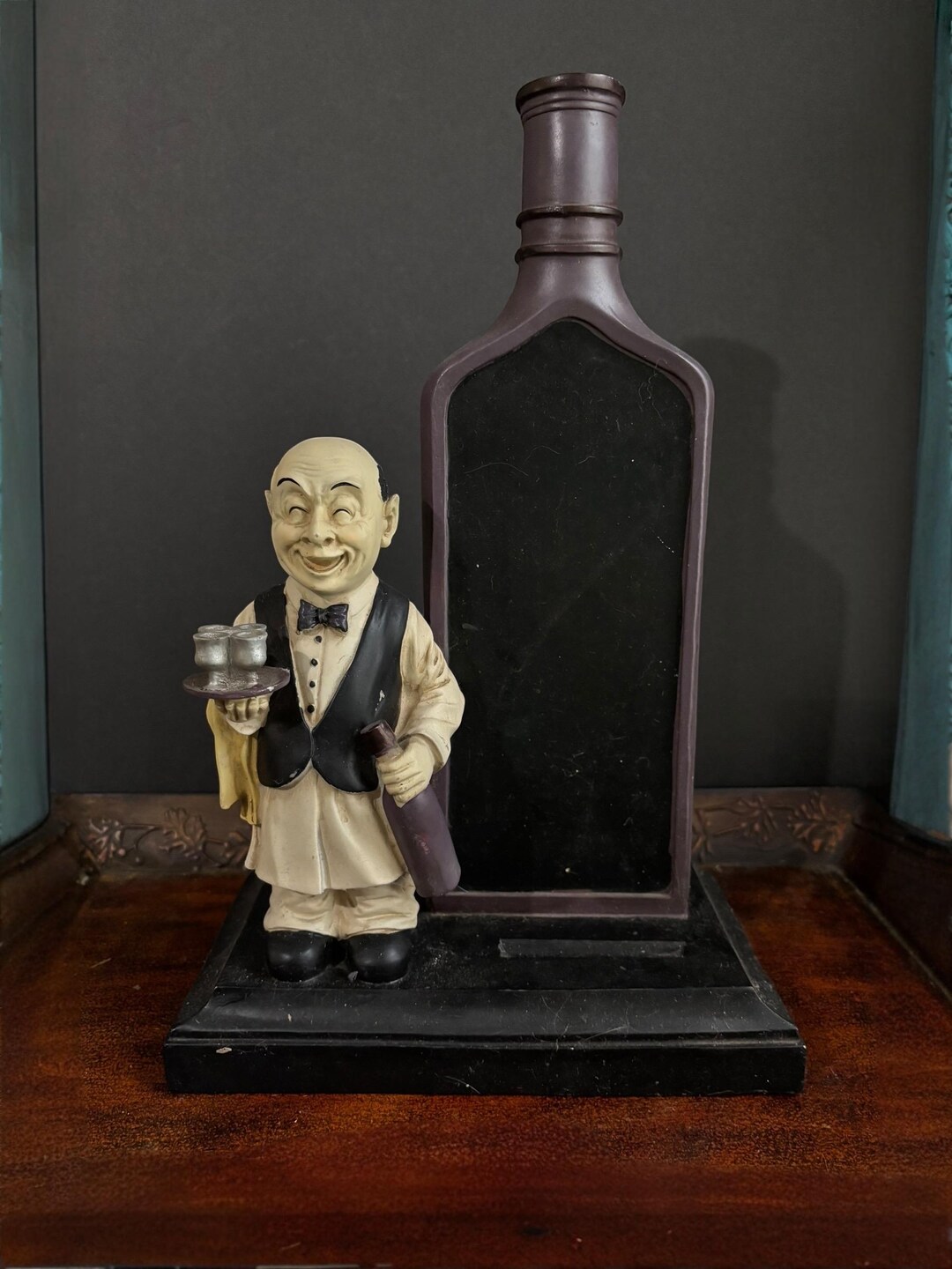 Vintage Resin Butler Chalkboard: Wine Bottle Menu Board, Bar Decor - Etsy