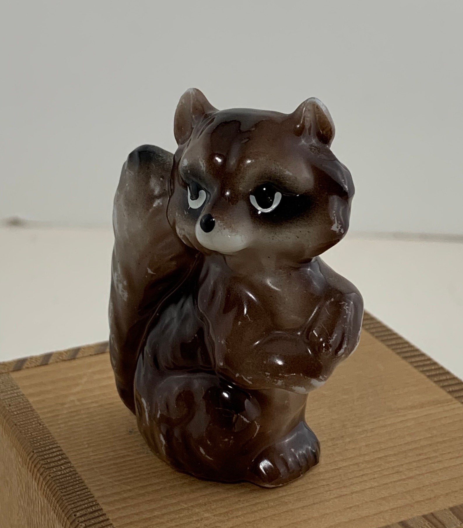 Ceramic Raccoon Figurine Hand Painted Vintage Japan - Etsy