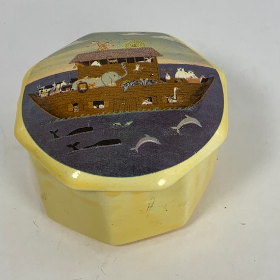 Noah’s Ark Ceramic Trinket Box, Keepsake Box - Gem