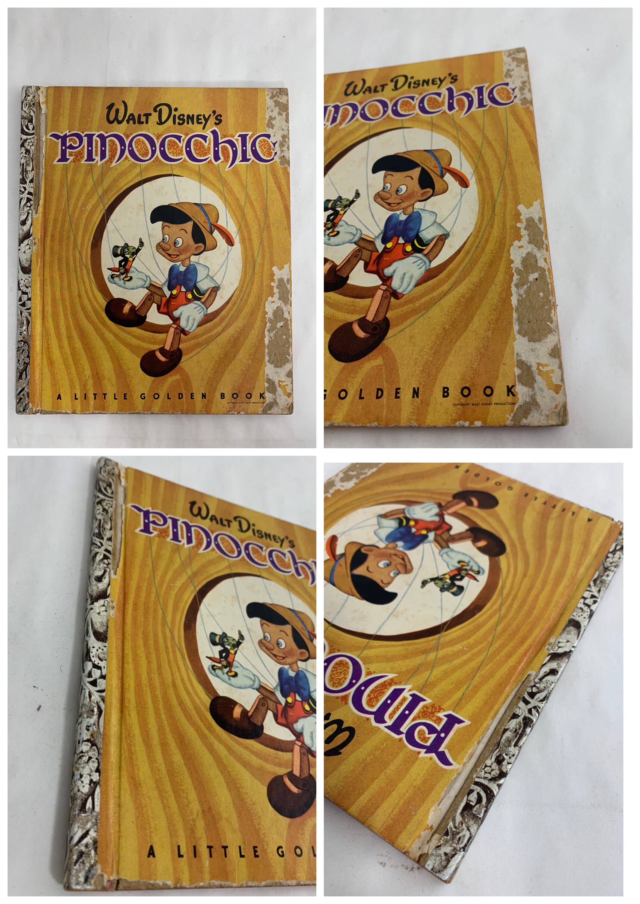 A Little Golden Book Featuring Walt Disney’s Pinocchio, Copyright 1948 ...