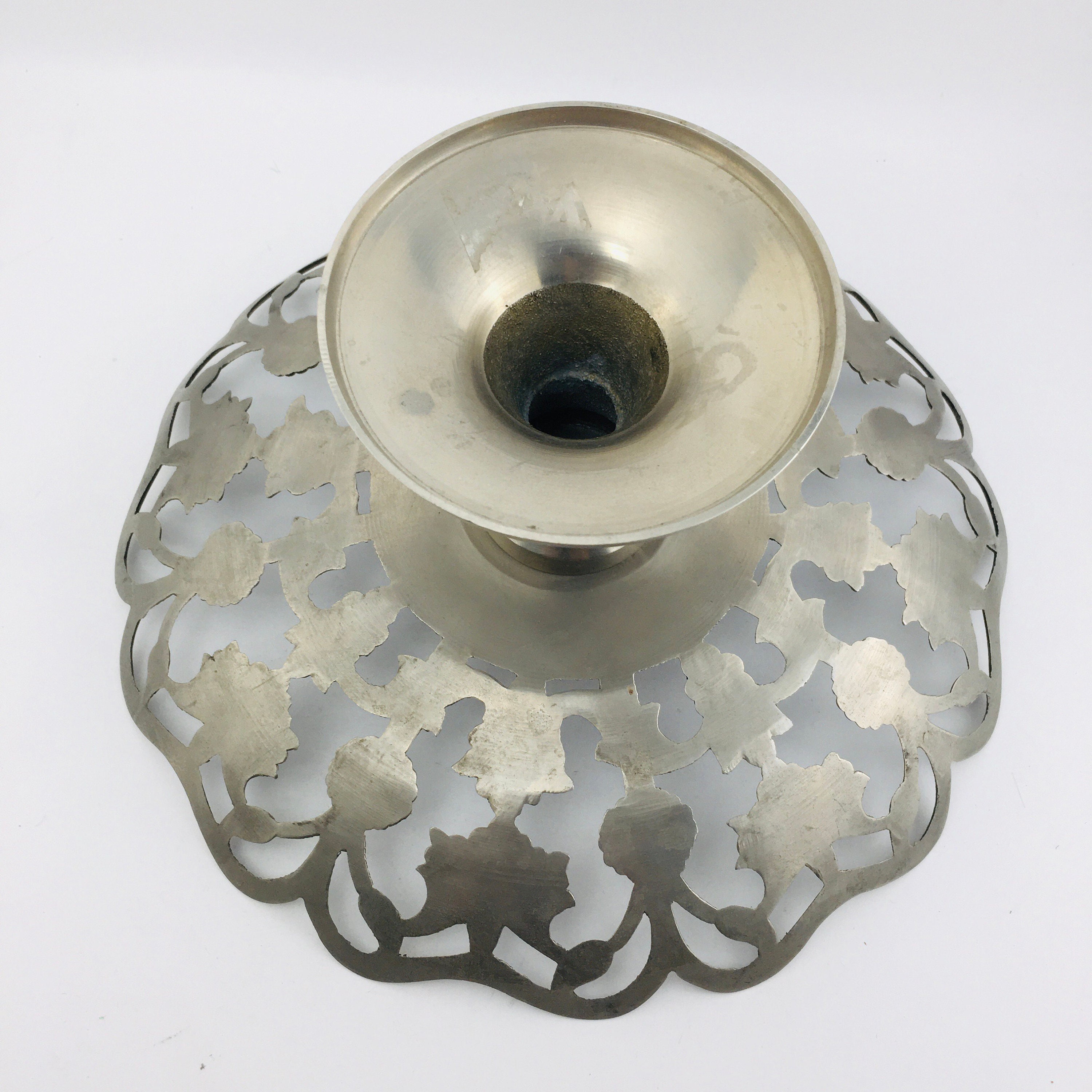 Decorative Footed Metal Serving Tray Pierced Metal Tray - Etsy