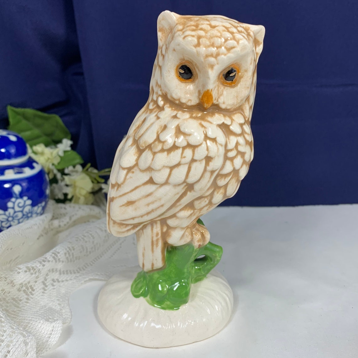 Owl Figures Vintage Ceramic Owl Figurine - Etsy