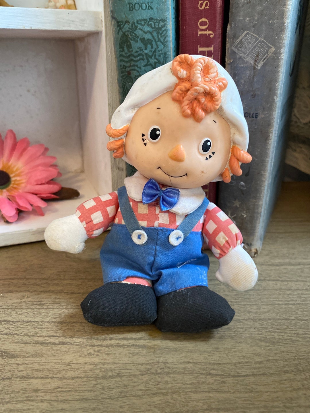 Toytoons Little Raggedy Andy Doll - Vintage Plastic and Cloth Doll - Etsy