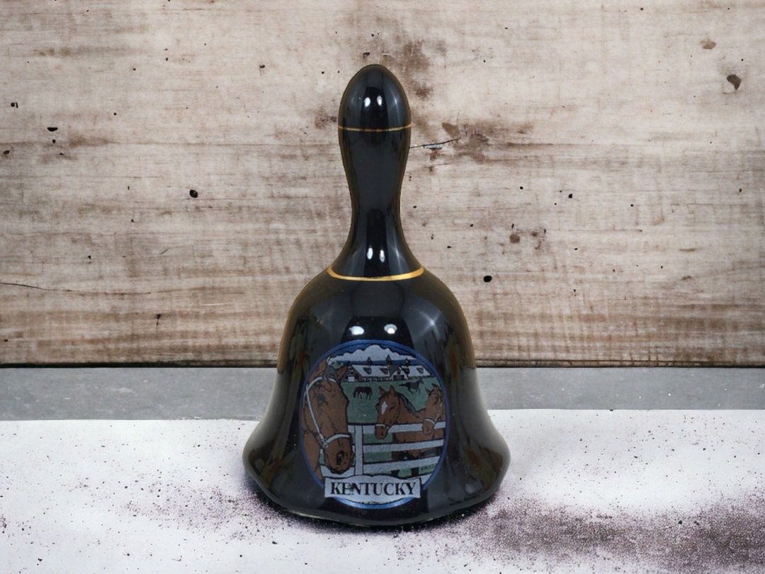 Vintage Kentucky Souvenir Hand Bell, Kentucky Horse Bell, US State ...