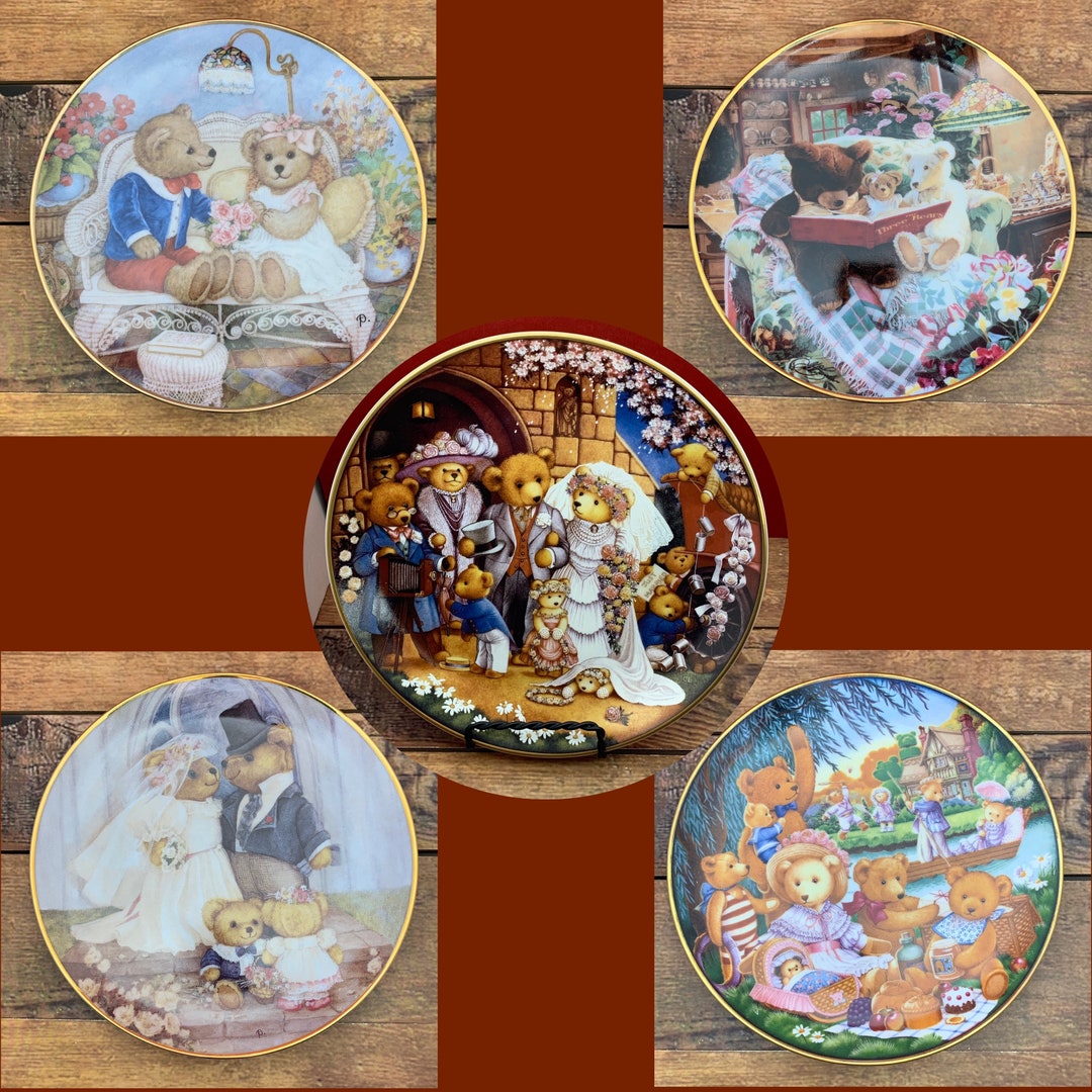 Teddy Bear Collector Plates -teddy Bear Wedding- Story Time for Teddies ...