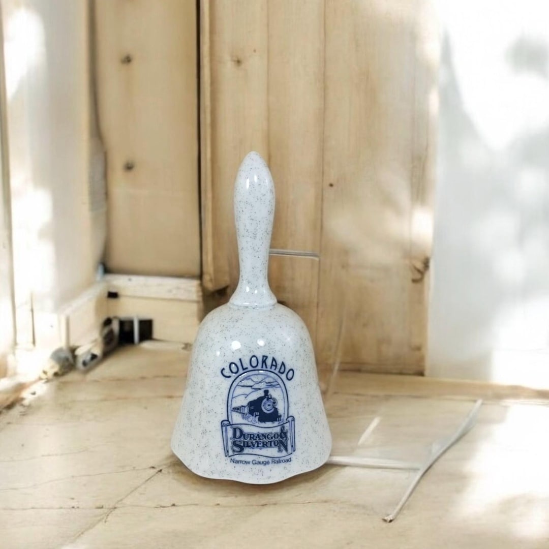 Vintage Colorado Souvenir Hand Bell, Durango & Silverton Bell, Narrow ...