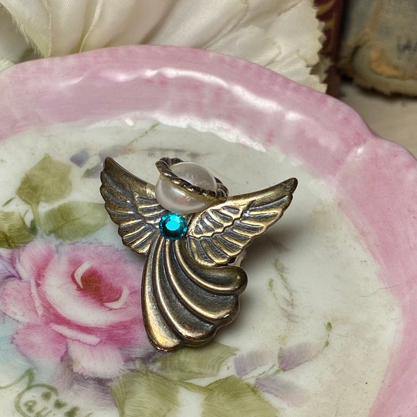 Rhinestone Angel Pin - Etsy
