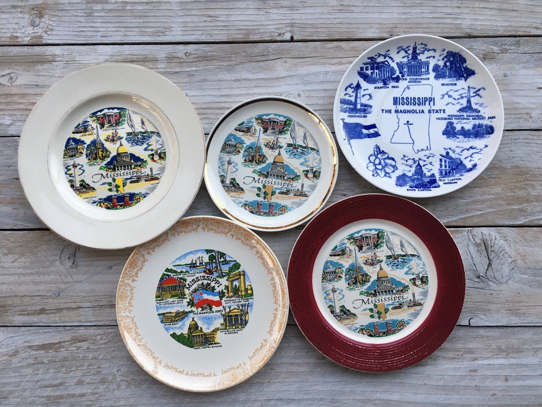 Mississippi Souvenir Plate, Vintage Mississippi Collectible Plate ...