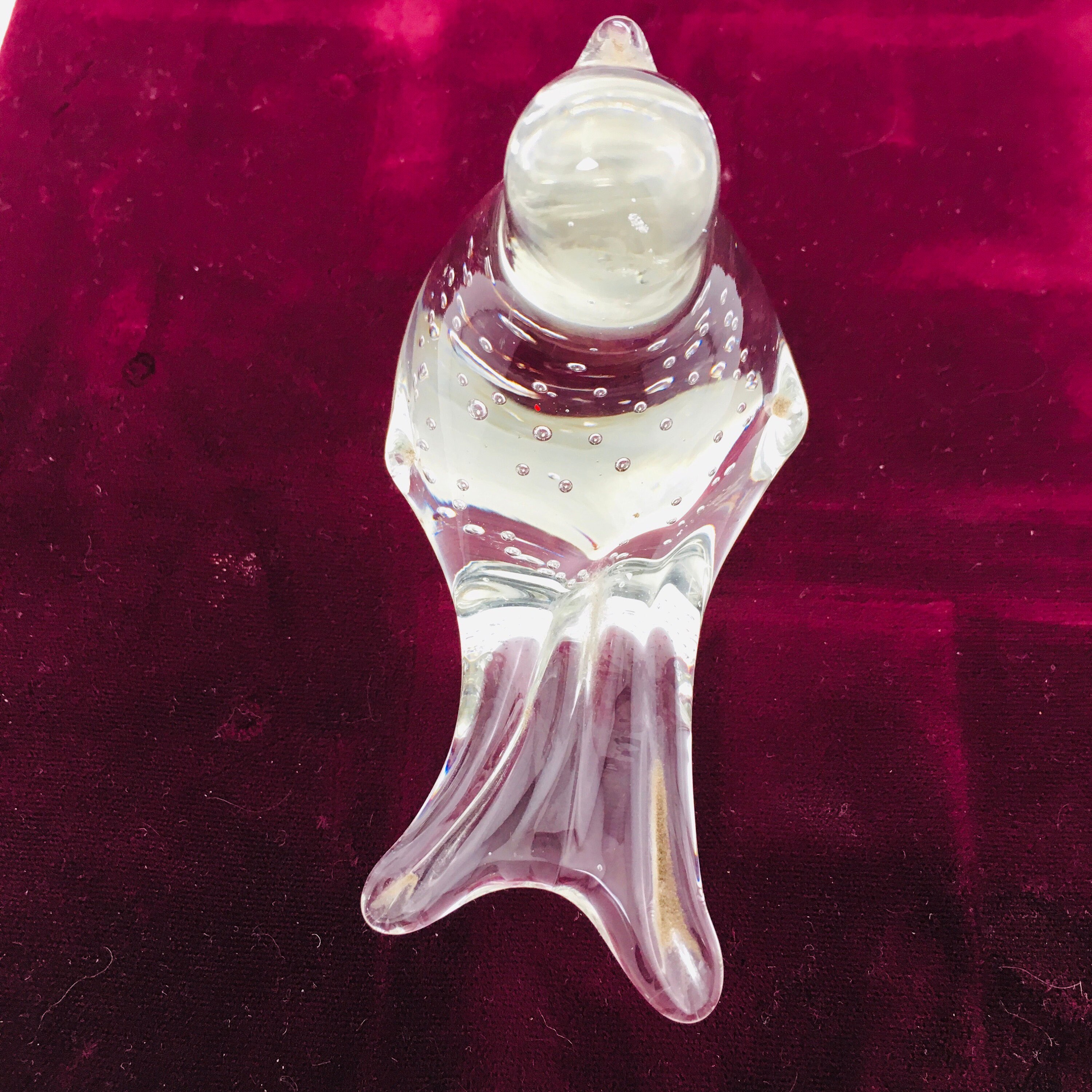 Glass Bird Paperweight Murano-like Bird With Bubbles Figurine | Etsy