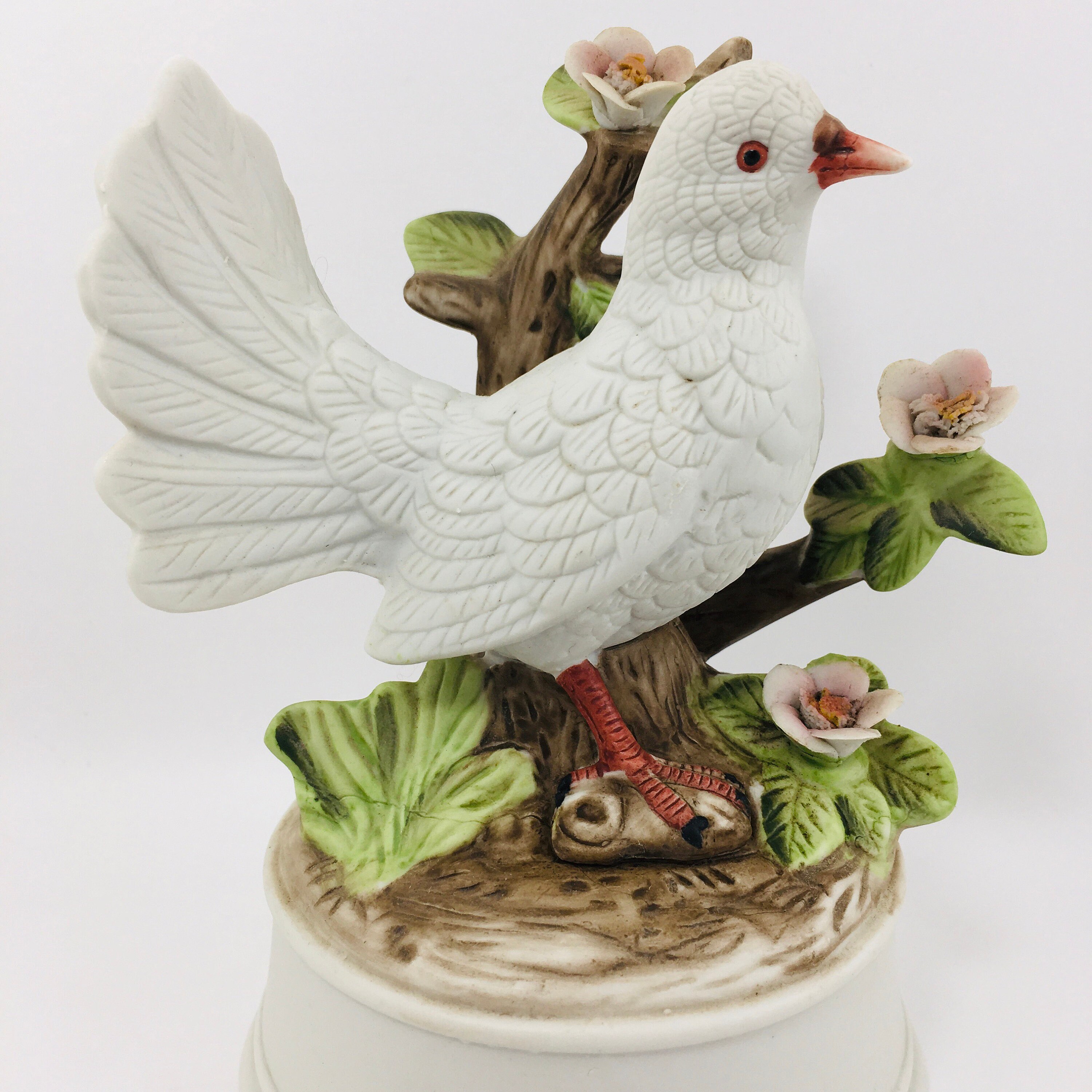 Royal Crown White Dove Porcelain Music Box Somewhere My Love | Etsy