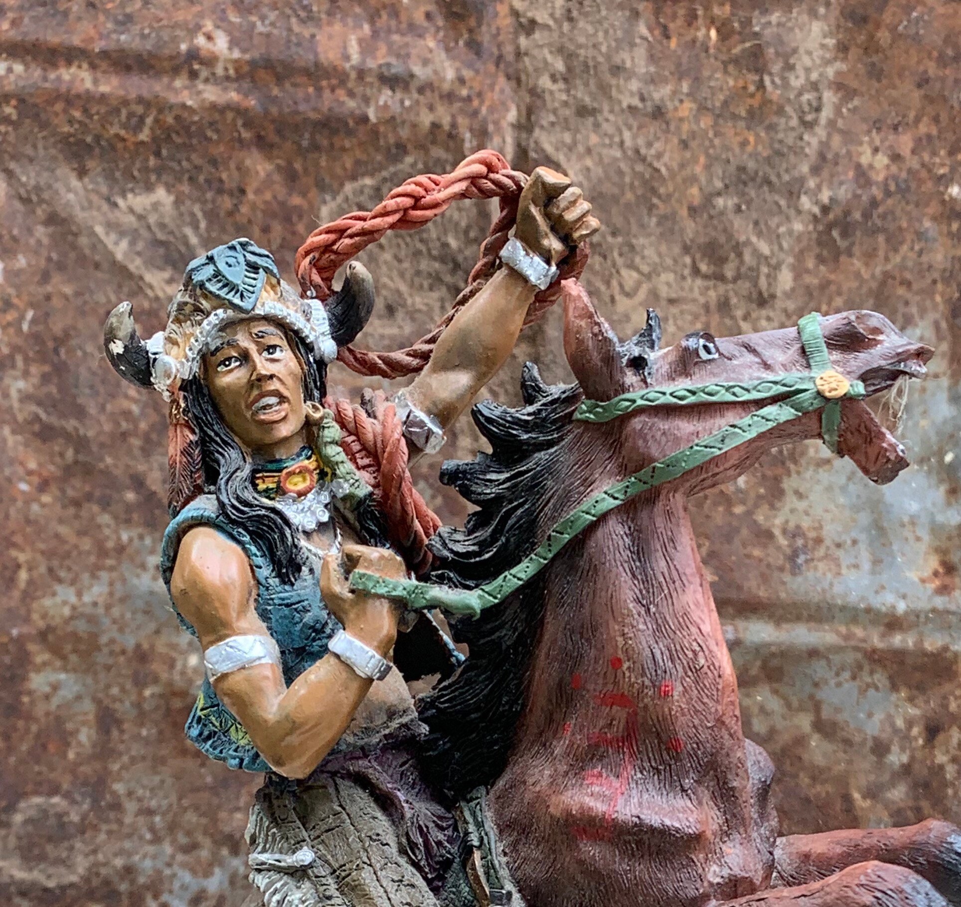 Vintage Native American Indian Sculpture by Ashley Belle | Etsy