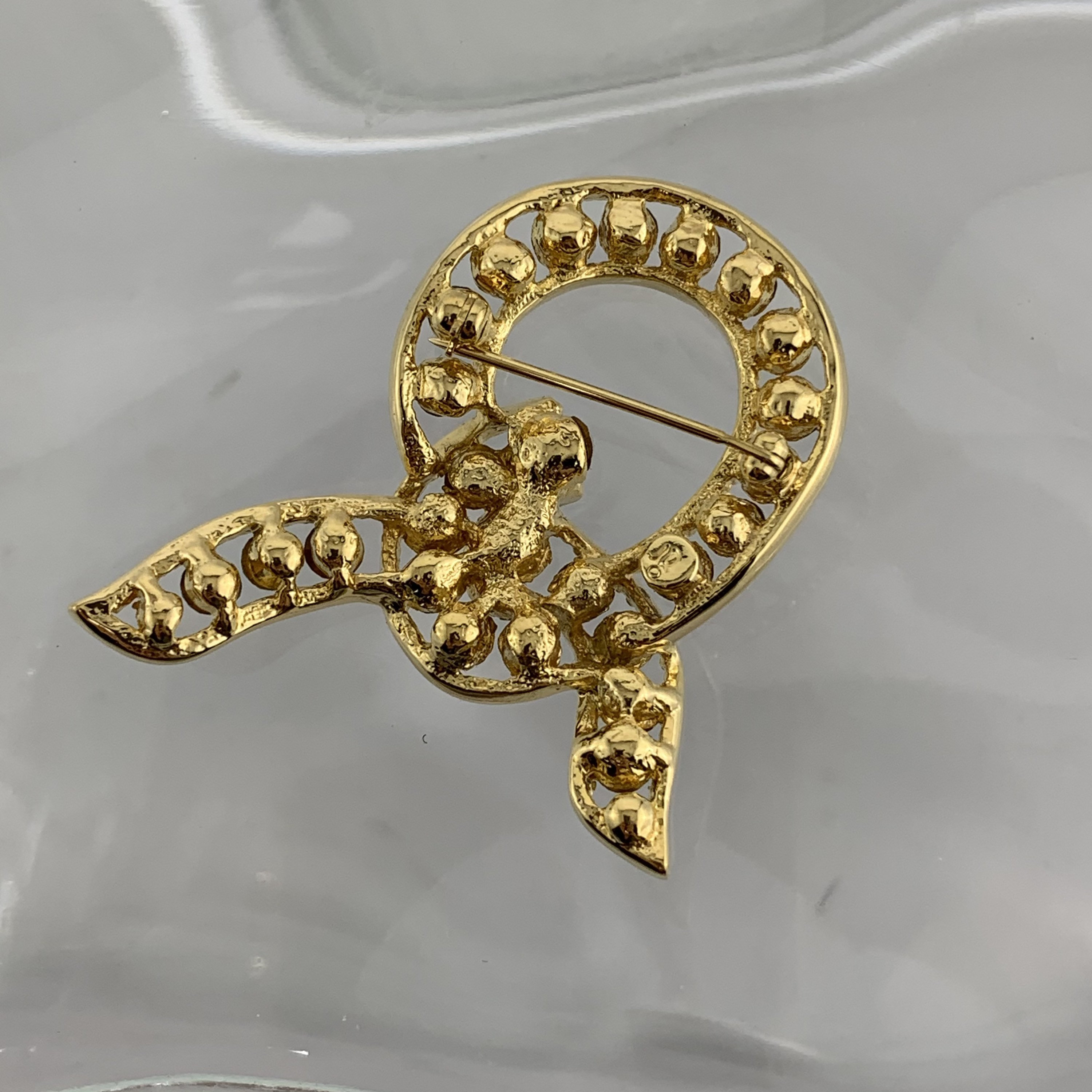 Joan Rivers Brooch Vintage Multi-color Rhinestone Knotted | Etsy