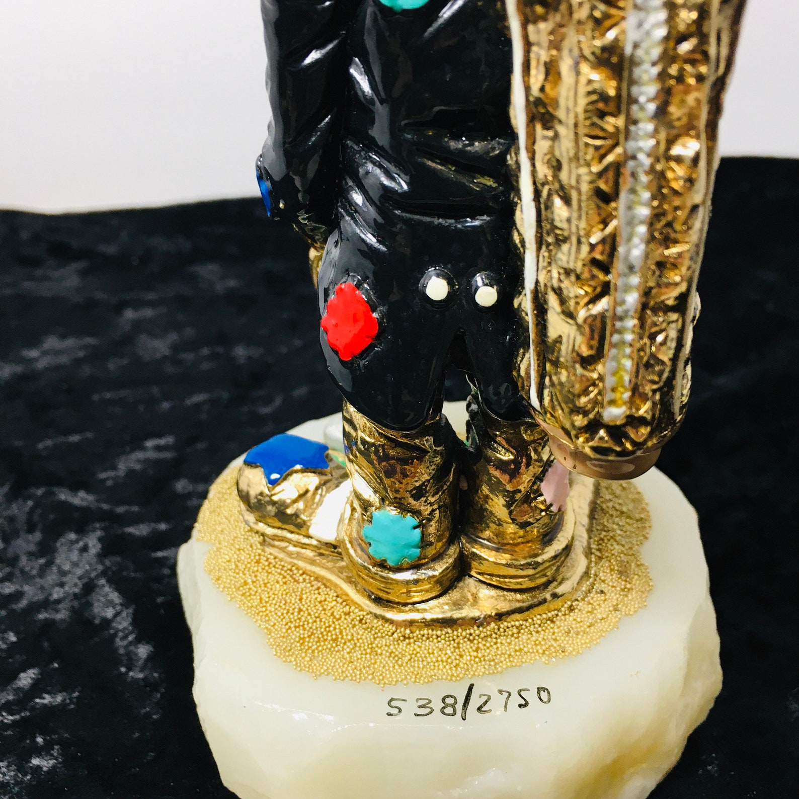 Rare Ron Lee Golfer Clown Statue Black and Gold Onyx Base 1990 | Etsy