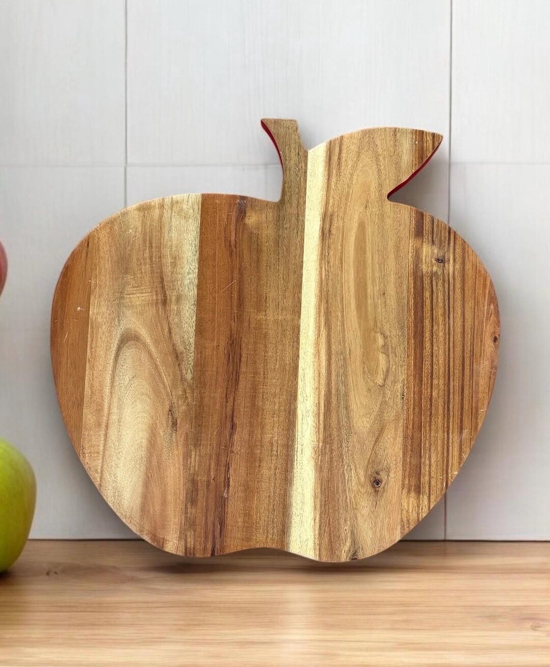 Vintage Wooden Apple Shaped Cutting Board, Charcuterie Board, Wood ...